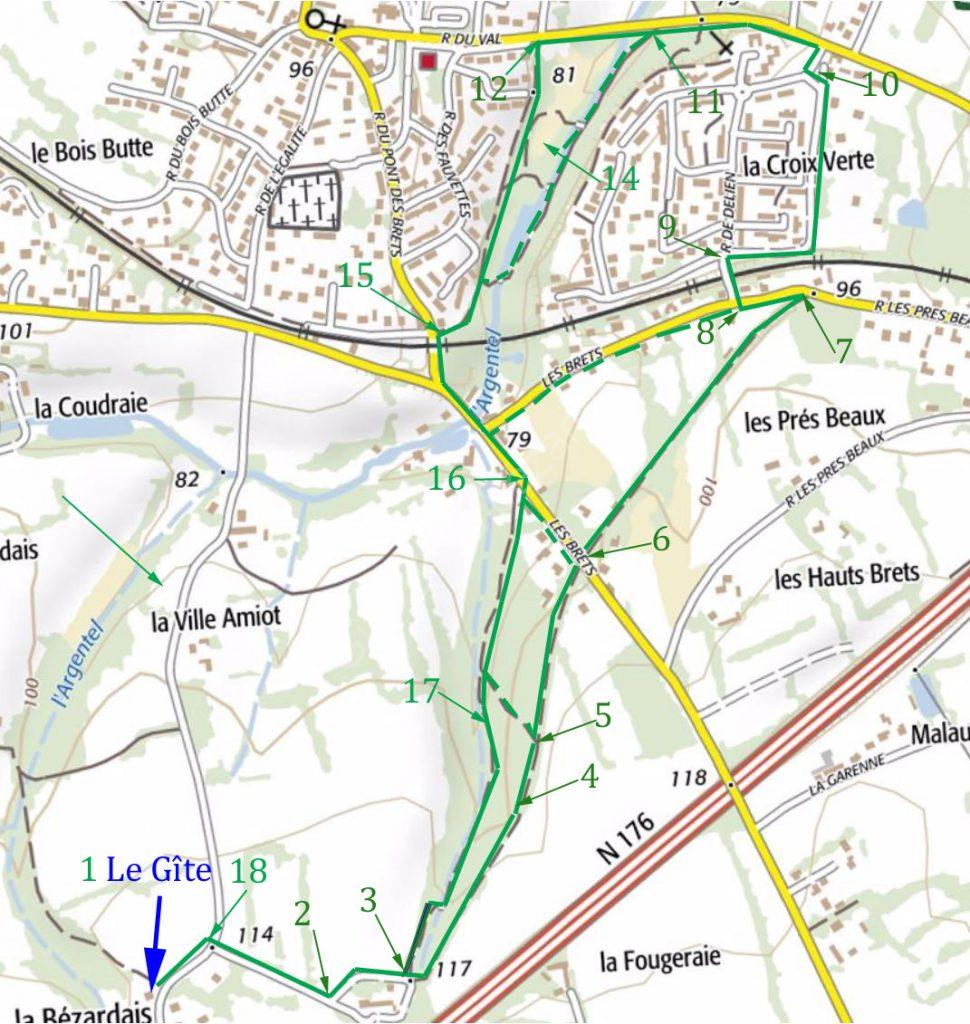 Les randonnées de Quévert Gîte de la Bézardais